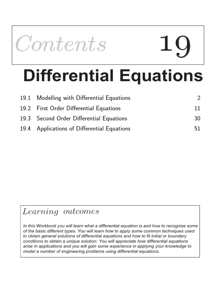 General Solutions of Differential Equations | PDF | Equations ...