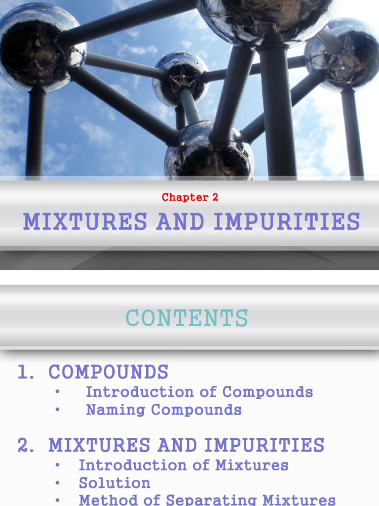 Chapter 2 Mixtures and Impurities | PDF | Solubility | Chemical Substances