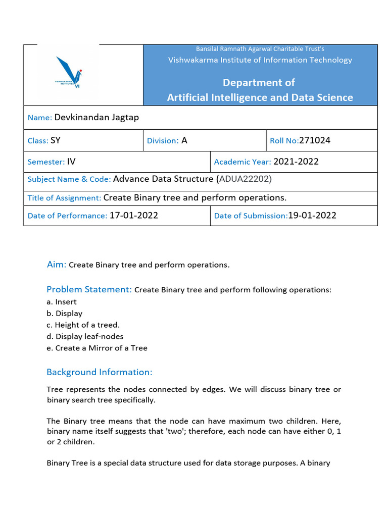 Devkinandan ADS Ass1 | PDF | Computer Programming | Algorithms And Data Structures