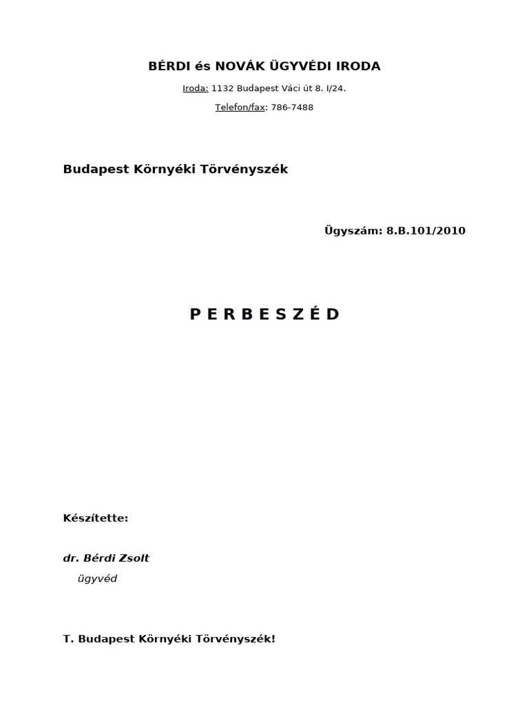 Bérdi Perbeszéd | PDF