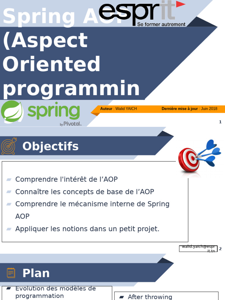 Spring AOP Aspect Oriented Programming | PDF | Programmation informatique | Architecture d'un ...