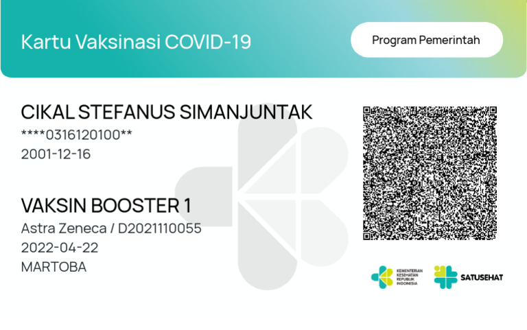 Sertifikat-Vaksin-Dosis 3-Cikal-491 | PDF