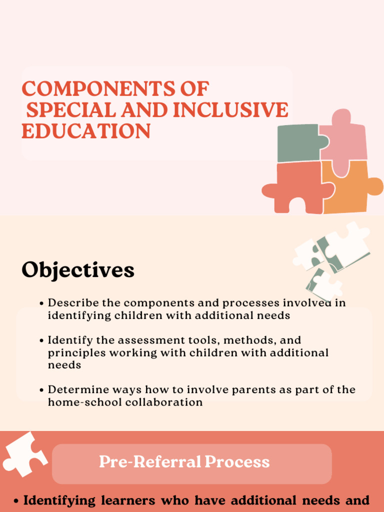 Components of Special and Inclusive Education 1 | PDF | Educational ...