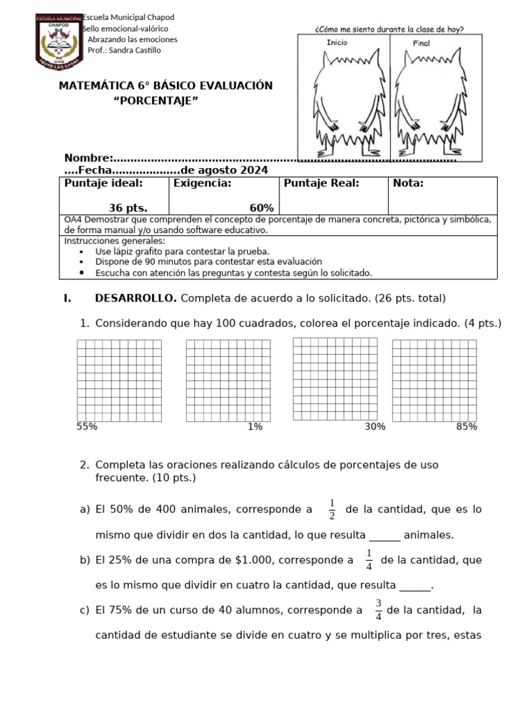 6º Razones y Porcentajes | PDF | Porcentaje