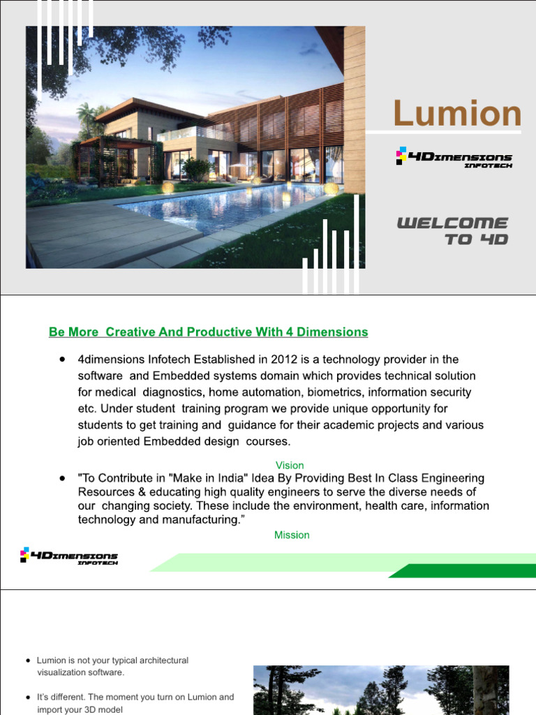 lumion | PDF | 3 D Computer Graphics | Rendering (Computer Graphics)