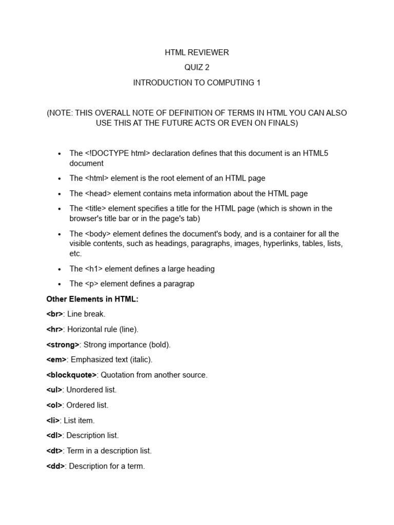 HTML Reviewer p | PDF | Html Element | Html HTML Reviewer p | PDF | Html Element | Html