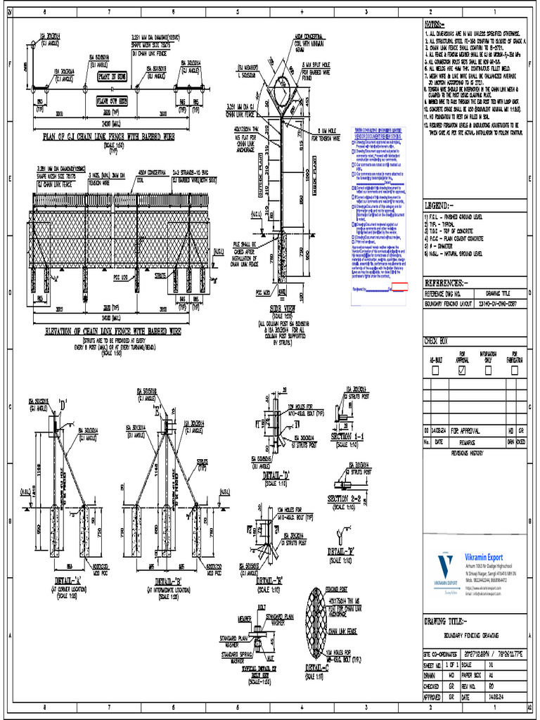 6ft Chainlink 1.5 FT Concertina 23140-CV-DWG-0398 - GA OF BOUNDARY ...