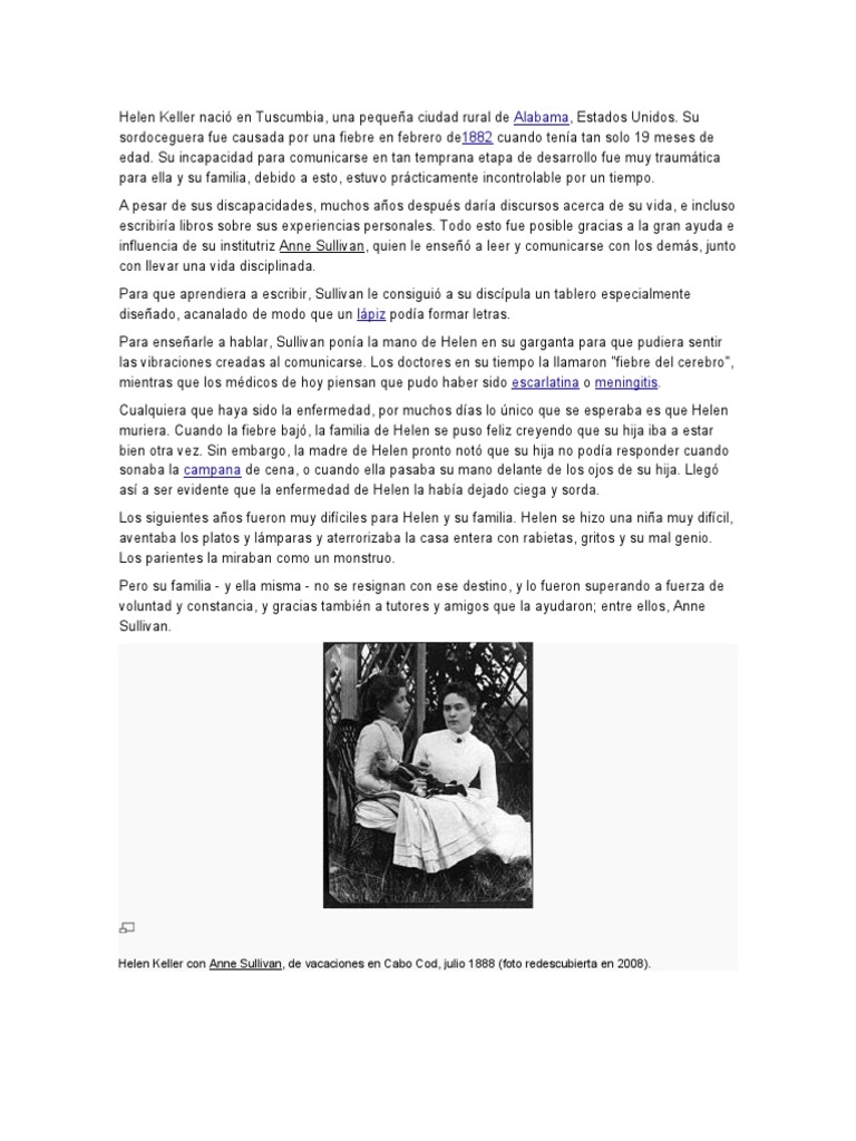 Biografia | PDF | Helen Keller