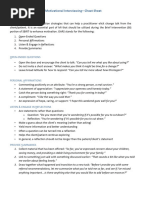 Motivational Interviewing Cheat Sheet | PDF