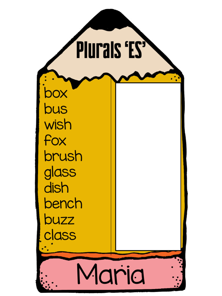 Plural Nouns & 'ES' Endings | PDF