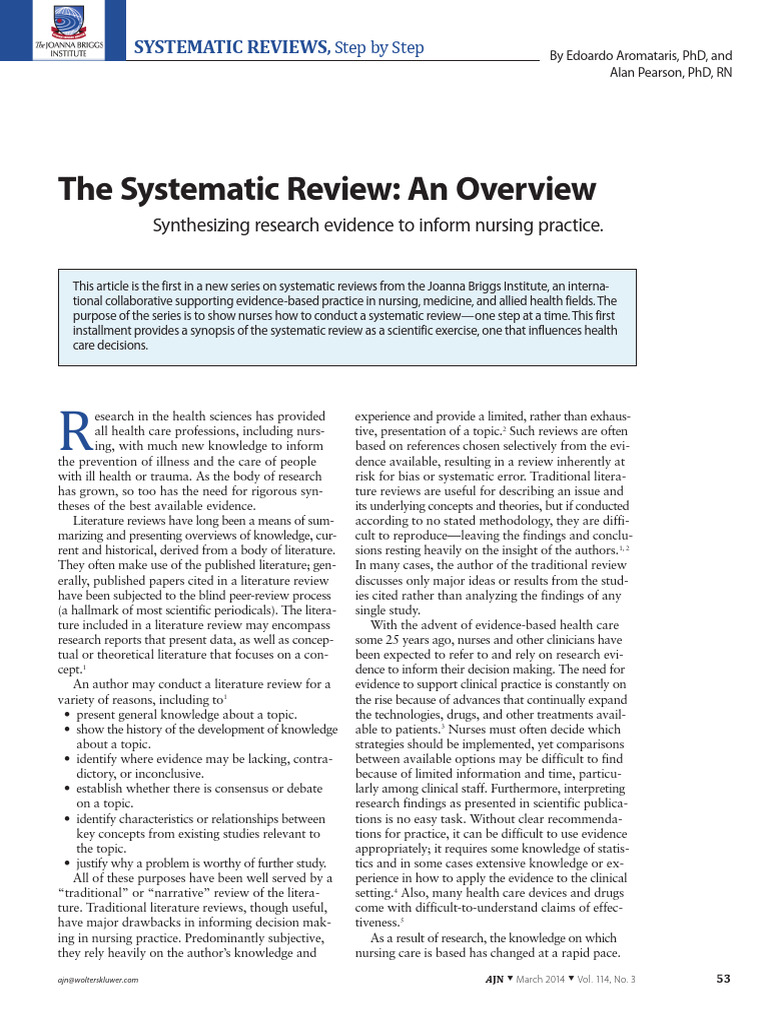 The_Systematic_Review | PDF | Systematic Review | Meta Analysis