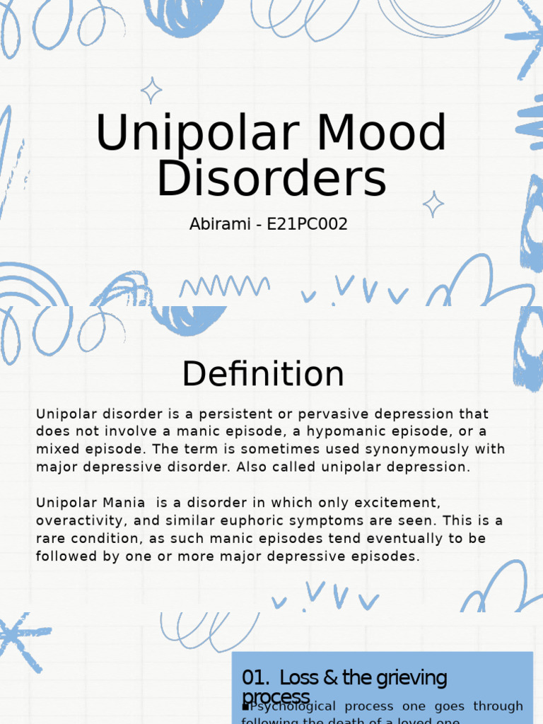 Unipolar Mood Disorders | PDF | Major Depressive Disorder | Mood Disorders