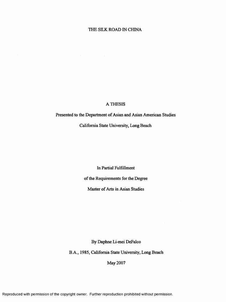 The Silk Road in China | PDF | Silk Road | China