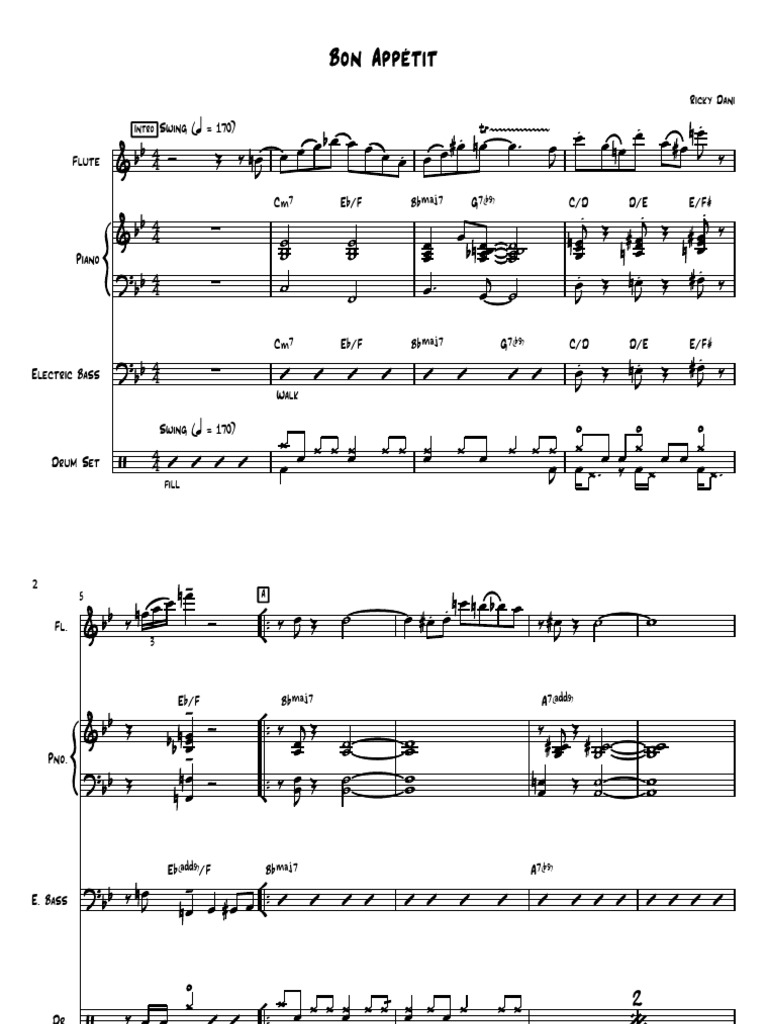Bon Appétit - Full Score | PDF | Language Arts & Discipline