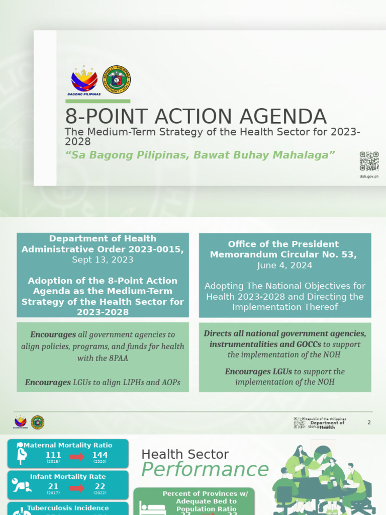 8-Point Action Agenda for Health 2023-2028 | PDF | Infant Mortality ...
