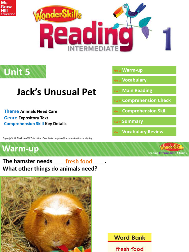 Intermediate 1_Unit 5 | PDF | Reading Comprehension | Vocabulary