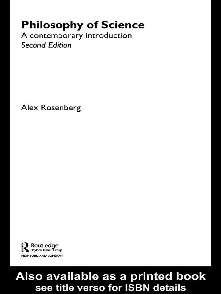 Alex Rosenberg - Philosophy of Science - A Contemporary Introduction ...