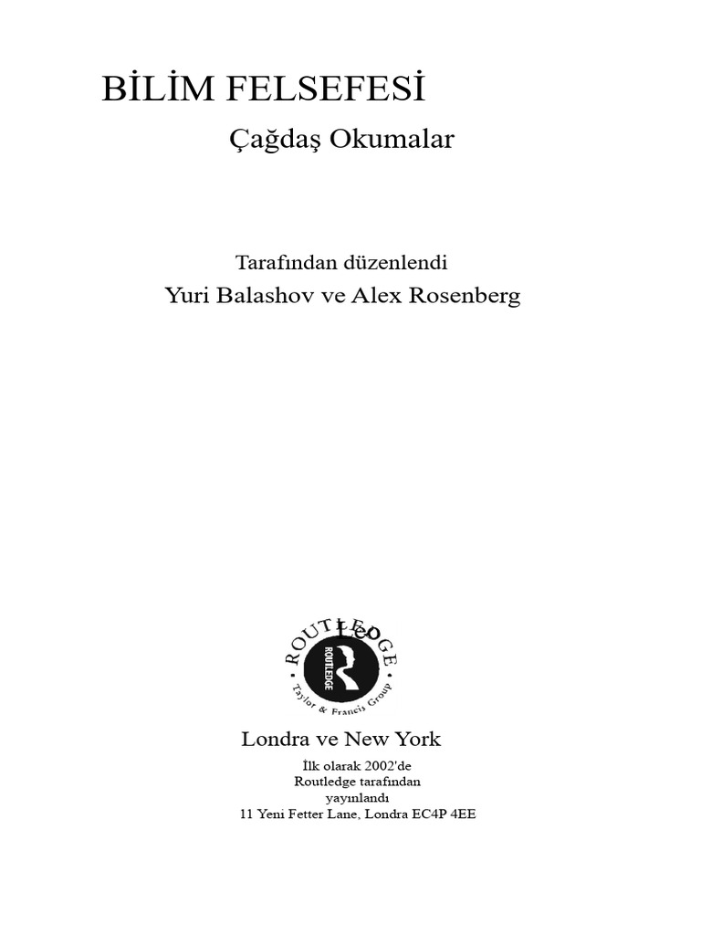 Yuri Balashov, Alex Rosenberg - Philosophy of Science - Contemporary ...