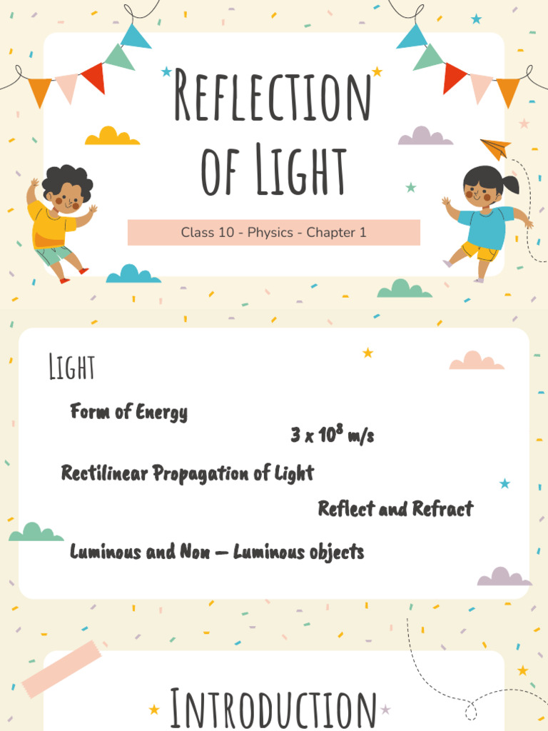 Class 10 - Physics - Chapter 1 - Reflection of Light | PDF | Atomic ...