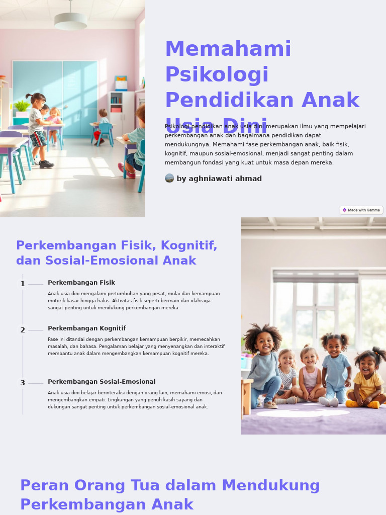 Memahami Psikologi Pendidikan Anak Usia Dini | PDF