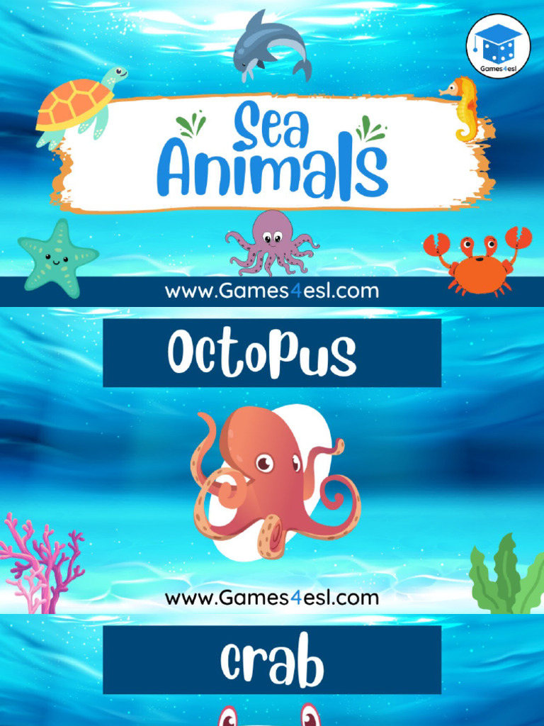 Sea Animals PowerPoint | PDF | Art