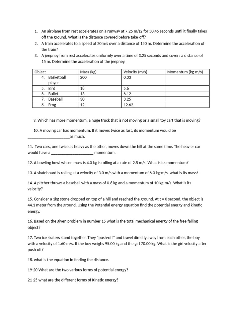 long quiz science | PDF