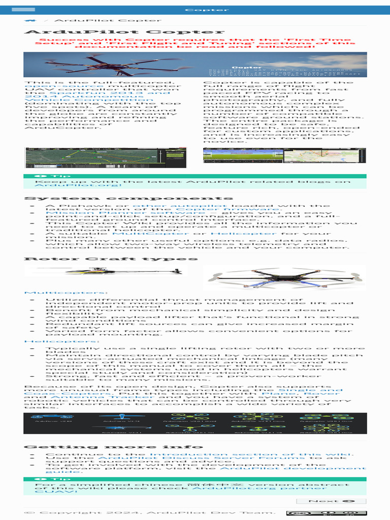 ArduPilot Copter - Copter Documentation | PDF | Helicopter | Aerospace