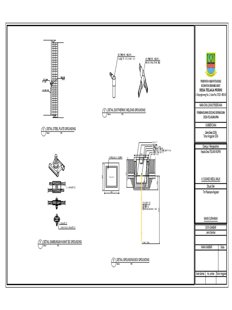 Detail Grounding Gedung Serbaguna | PDF