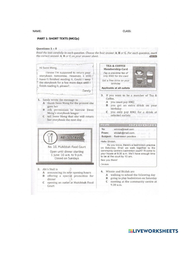 Paper 1 Form 3 | PDF