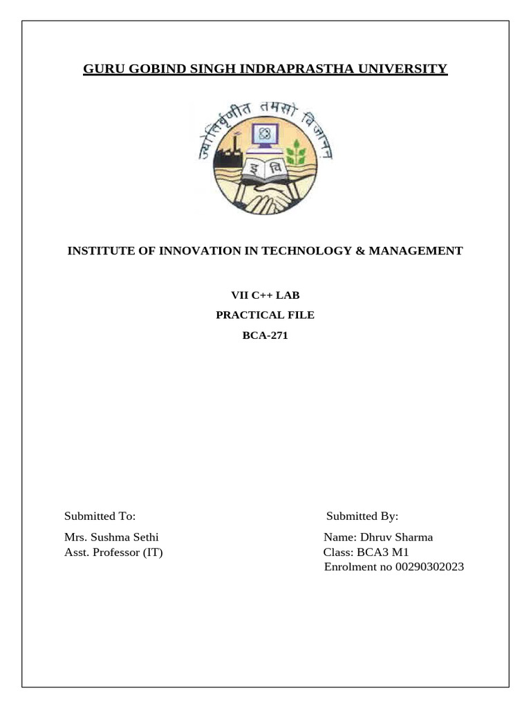 Guru Gobind Singh Indraprastha University: Institute of Innovation in Technology & Management ...