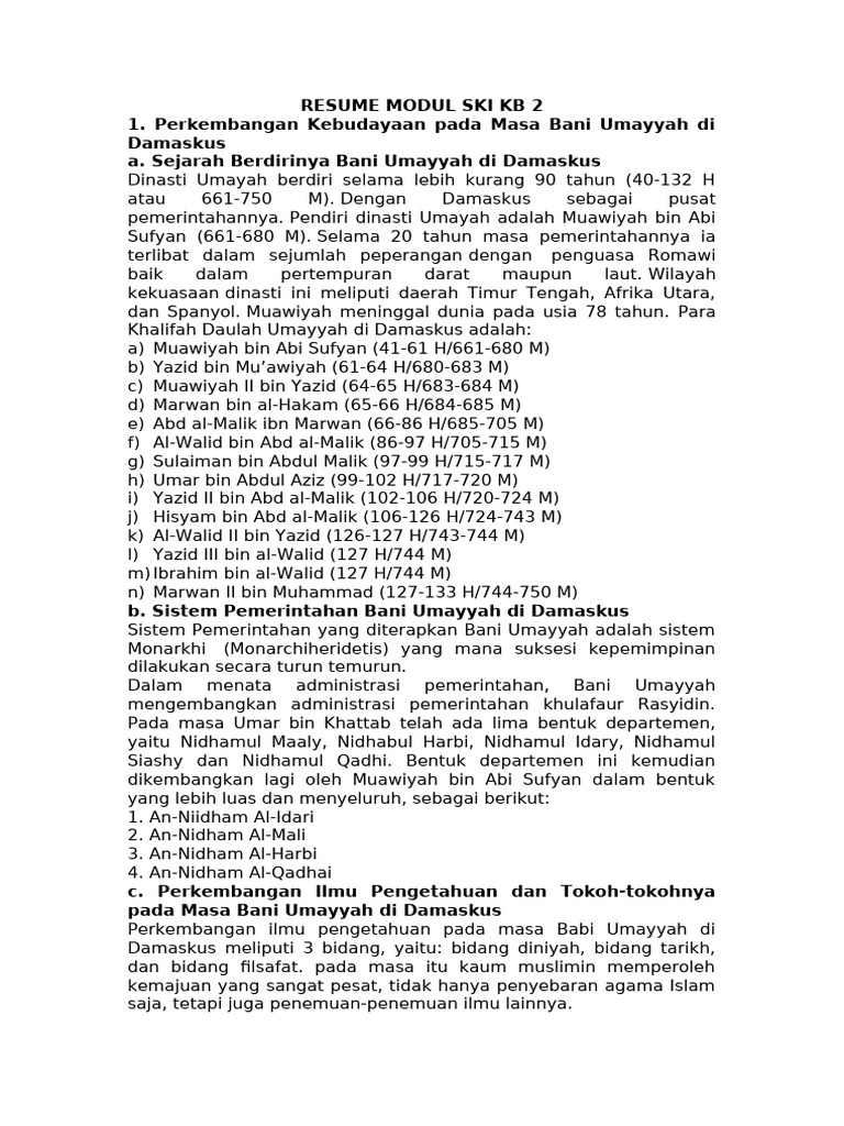 Resume Modul Ski KB 2 | PDF