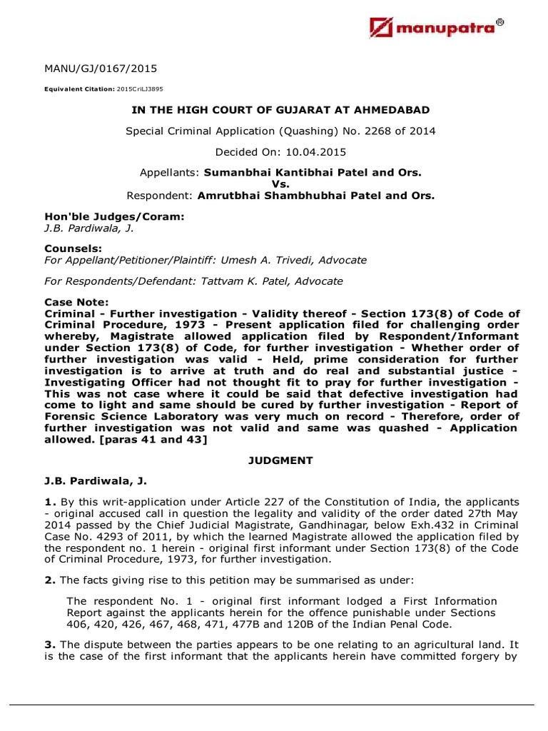Sumanbhai Kantibhai Patel and Ors Vs Amrutbhai ...