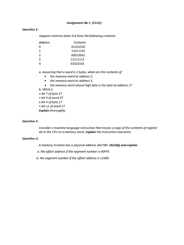 assignment No 1 | PDF