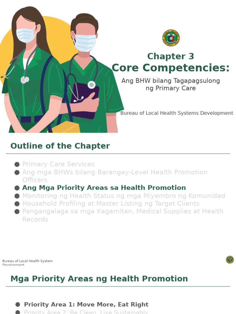Chapter 3 Core Competency - Priority Areas 1 to 5 | PDF