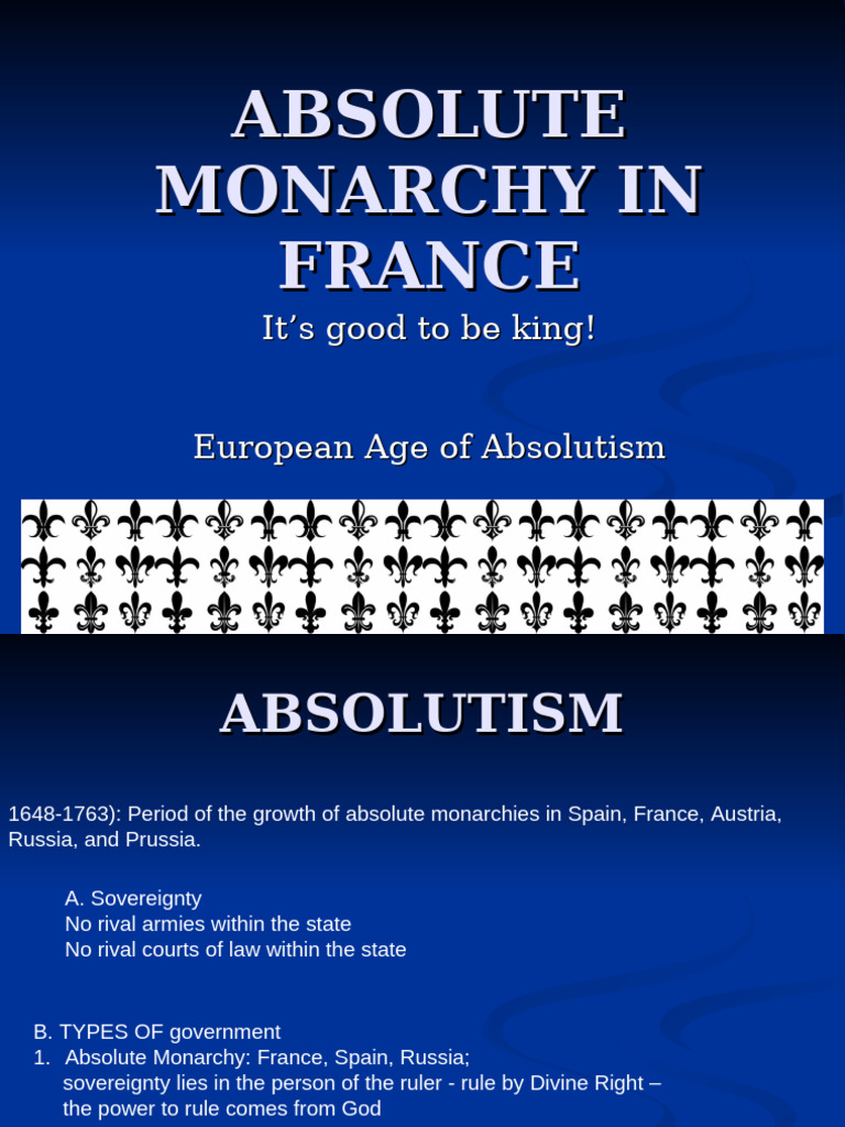2 Absolute Monarchy in France2 | PDF | House Of Bourbon | Palace Of ...
