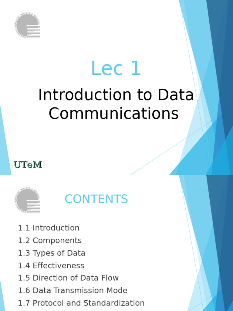 Week1-Intro To DataComm | PDF | Duplex (Telecommunications) | Computer ...