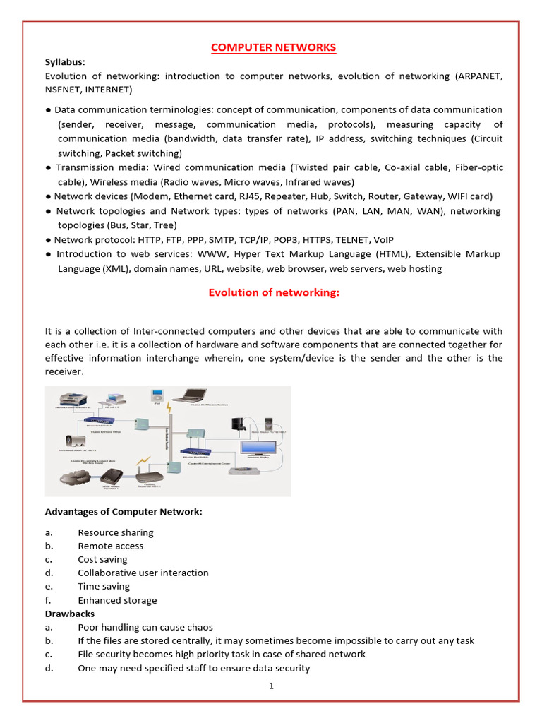 Cs Networks-1 | PDF | Computer Network | World Wide Web