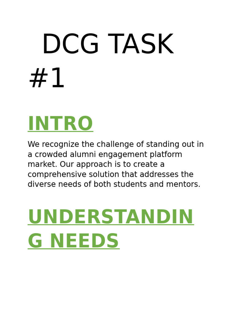 DCG Task #1: Intro | PDF | Career & Growth | Business