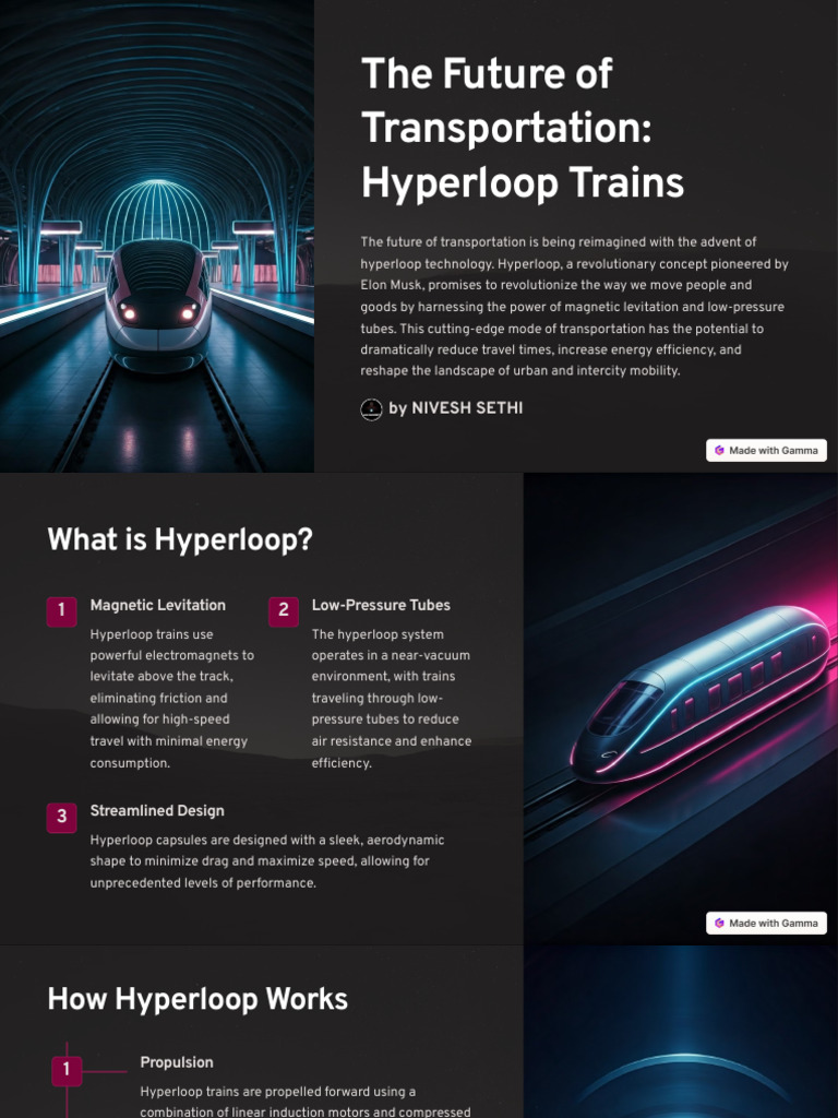 The Future of Transportation Hyperloop Trains | PDF | Hyperloop | Transport