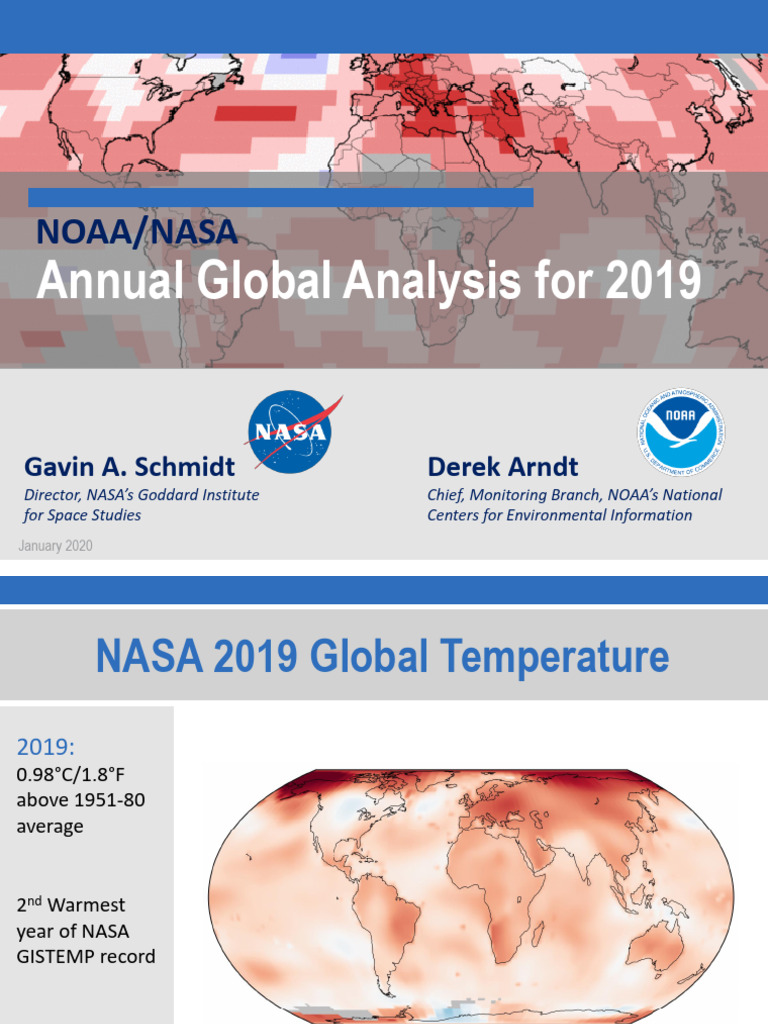 2019 Global Temperature Analysis Report | PDF | Climatology | Hydrography
