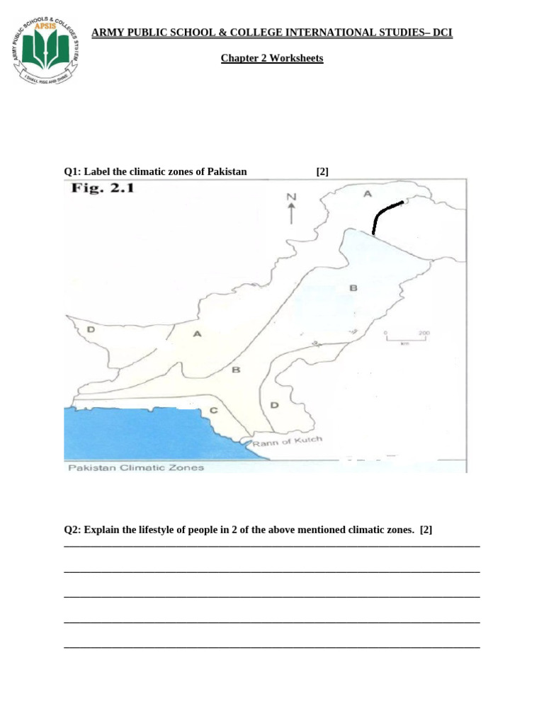 Chapter 2 Climate Worksheet | PDF | Rain | Monsoon