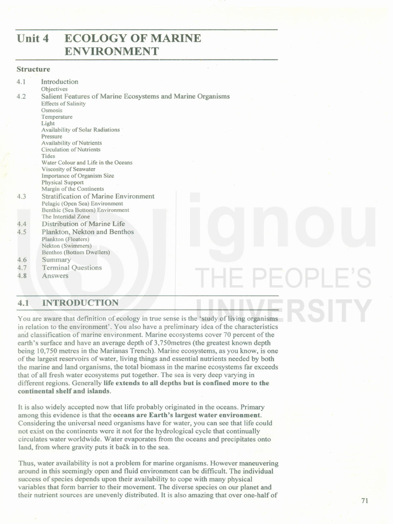 Unit 4 | PDF | Oceans | Osmosis