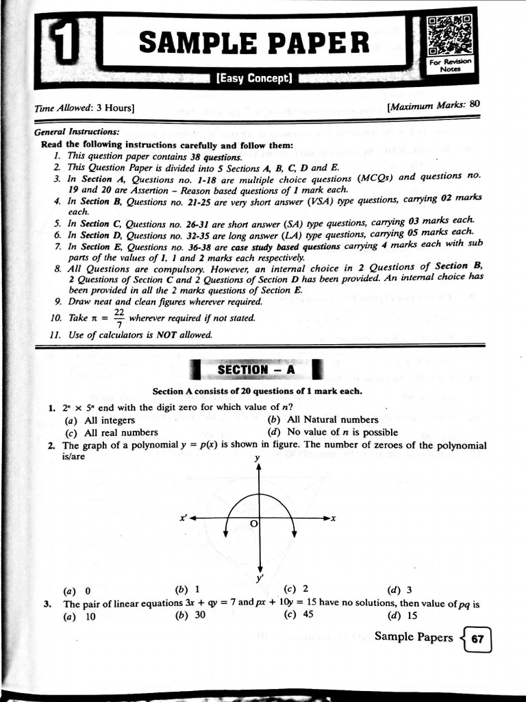 EAD Class X Mathematics Sample Paper 13-Nov-2024 16-30-52 | PDF
