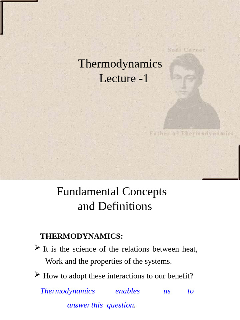 Introduction to Thermodynamics Concepts | PDF | Thermodynamic ...