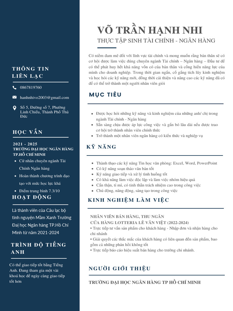 Blue Simple Professional CV Resume | PDF
