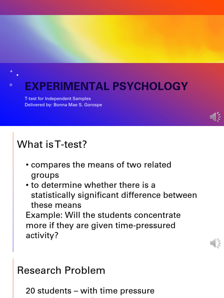 T Test For Independent Samples | PDF | Student's T Test | Experiment