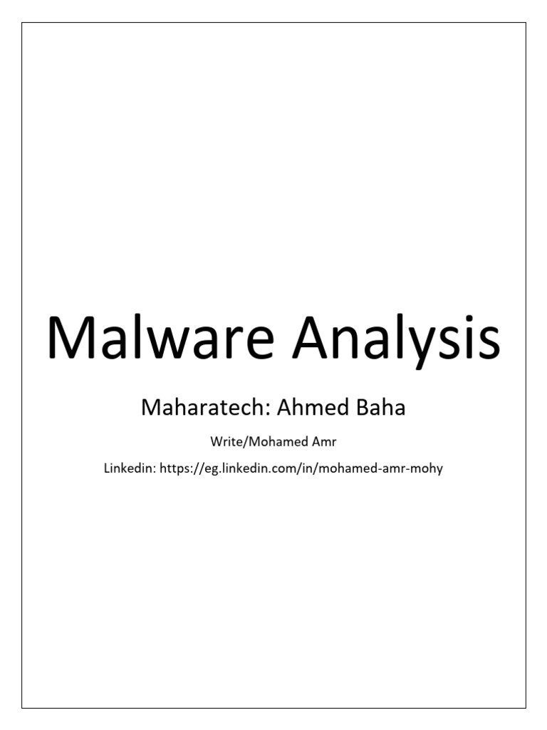 Malware Analysis | PDF