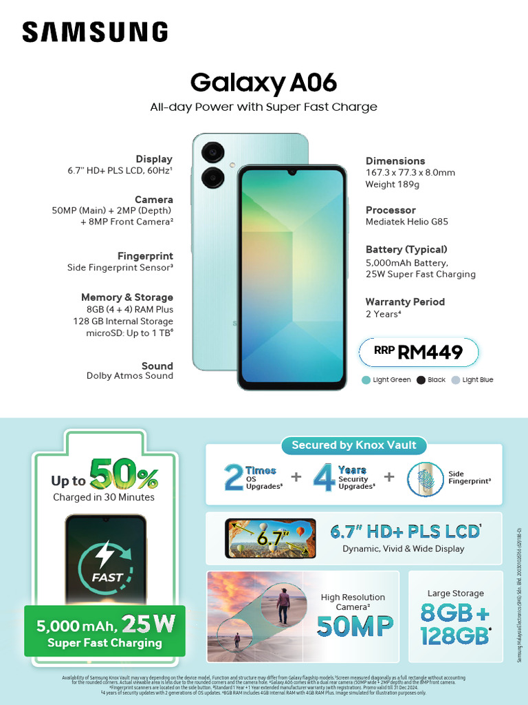 (ENG) A06 Leaflet - Ext Promo - 31 Dec - 241104 - 133344 | PDF | Random Access Memory | Samsung ...