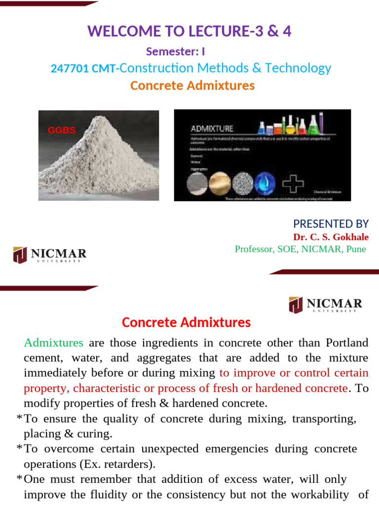 CMT-L3 & 4-Concrete Admixtures | PDF | Concrete | Cement