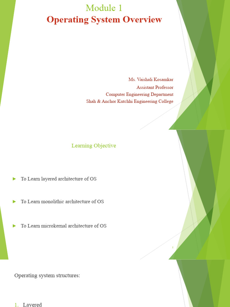 OS MOD 1.4 | PDF | Kernel (Operating System) | Operating System